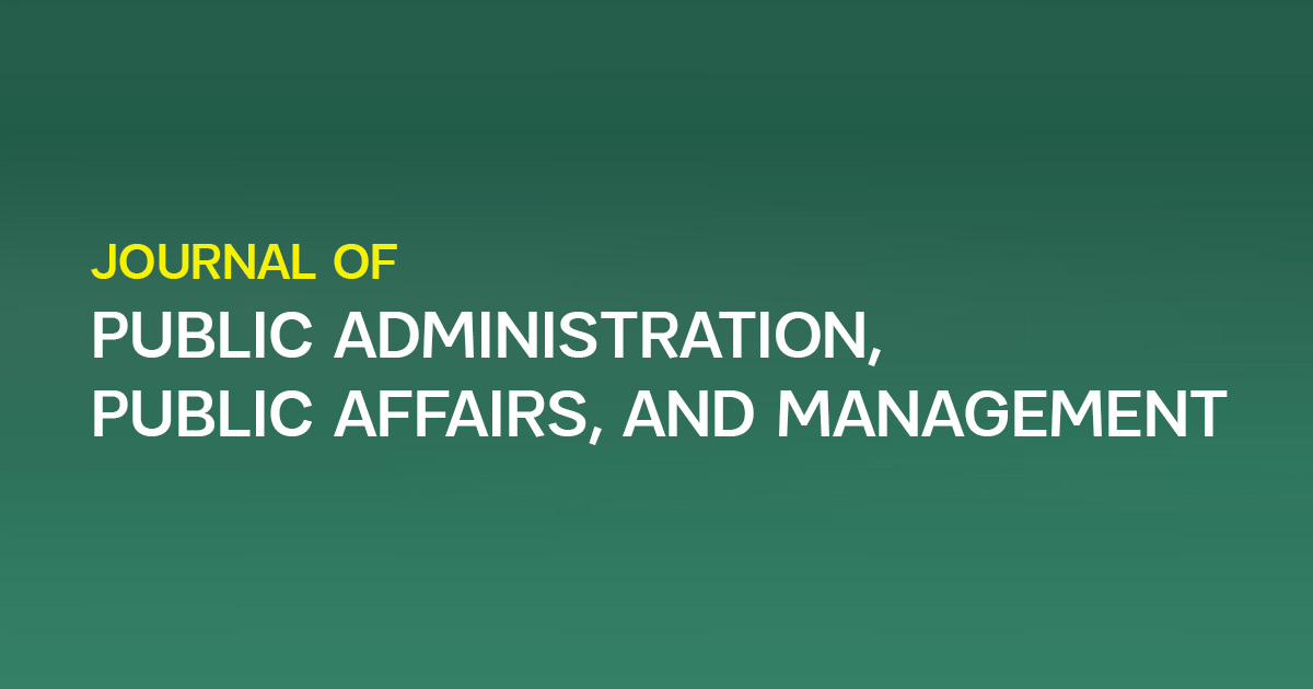 Journal of Public Administration, Public Affairs, and Management - Thai ...